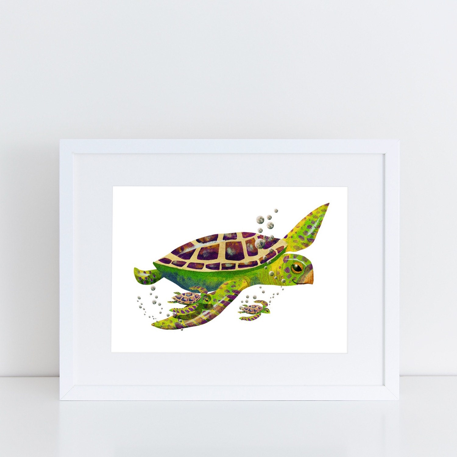 Prints Giclée Art & Collectibles Always Remember Illustration Turtle ...