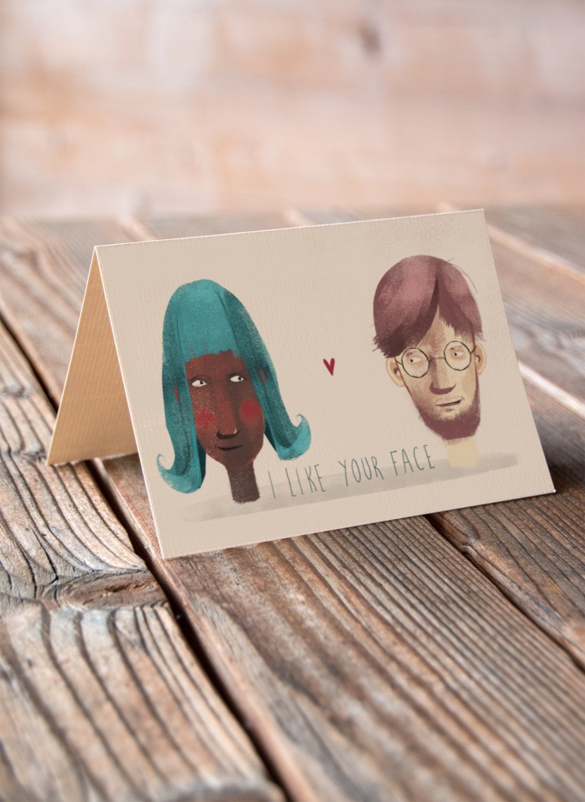 I Like Your Face Greeting Card - Valentines, Anniversary, Wedding ...