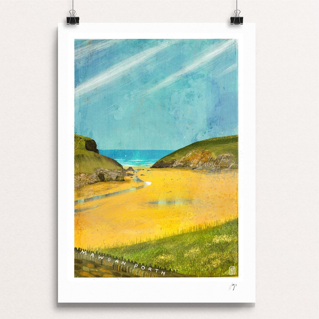 Mawgan Porth 2020 - Signed Cornish Coasts Giclee Print - Etsy
