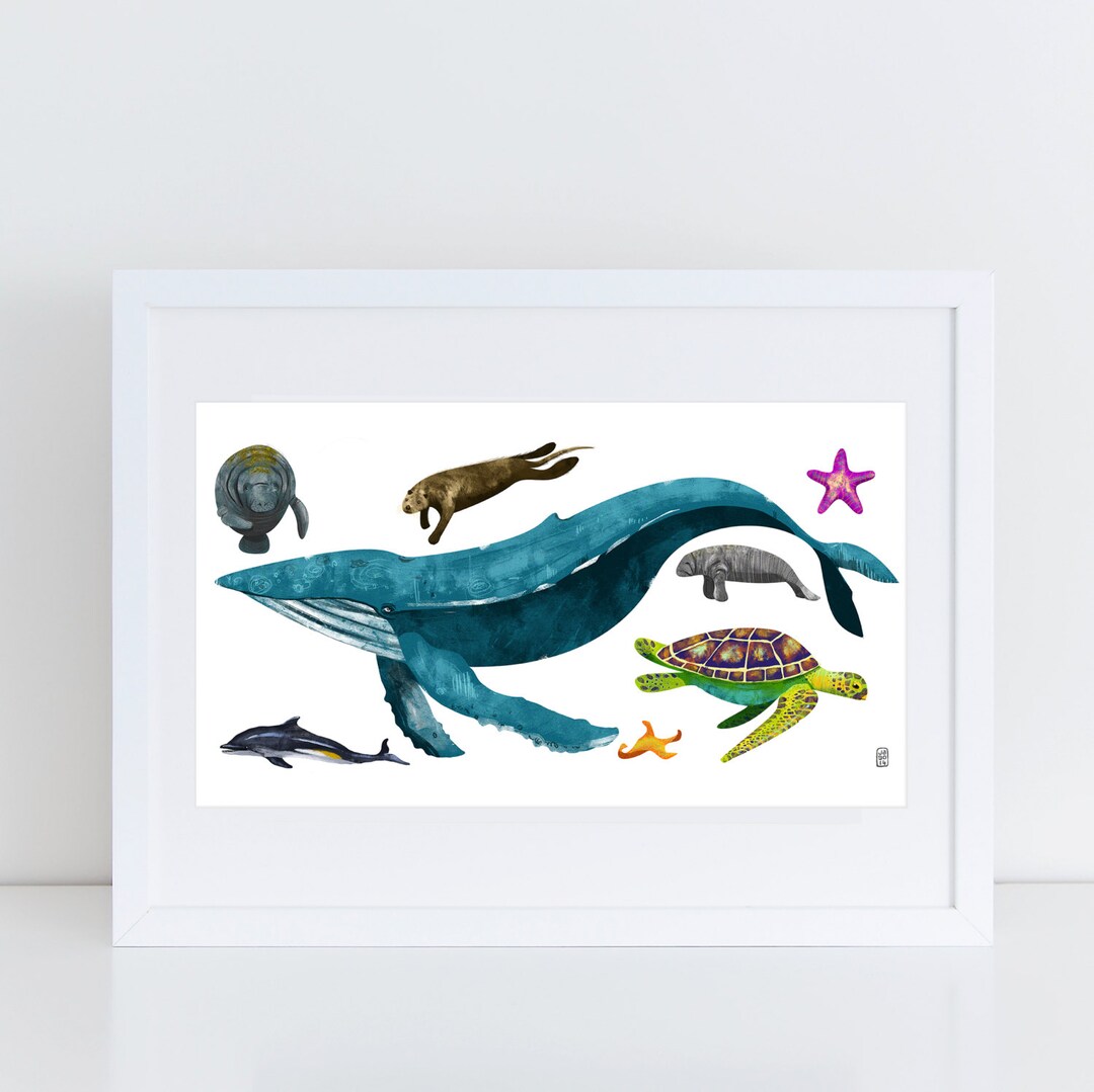 Sea Creatures - Signed Print - Etsy
