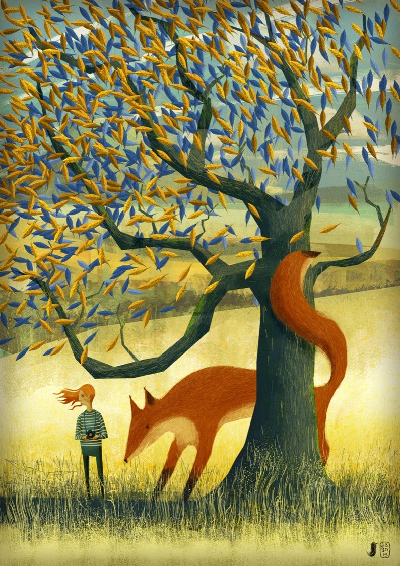 The Big Tree Fox - Signed Print - Etsy
