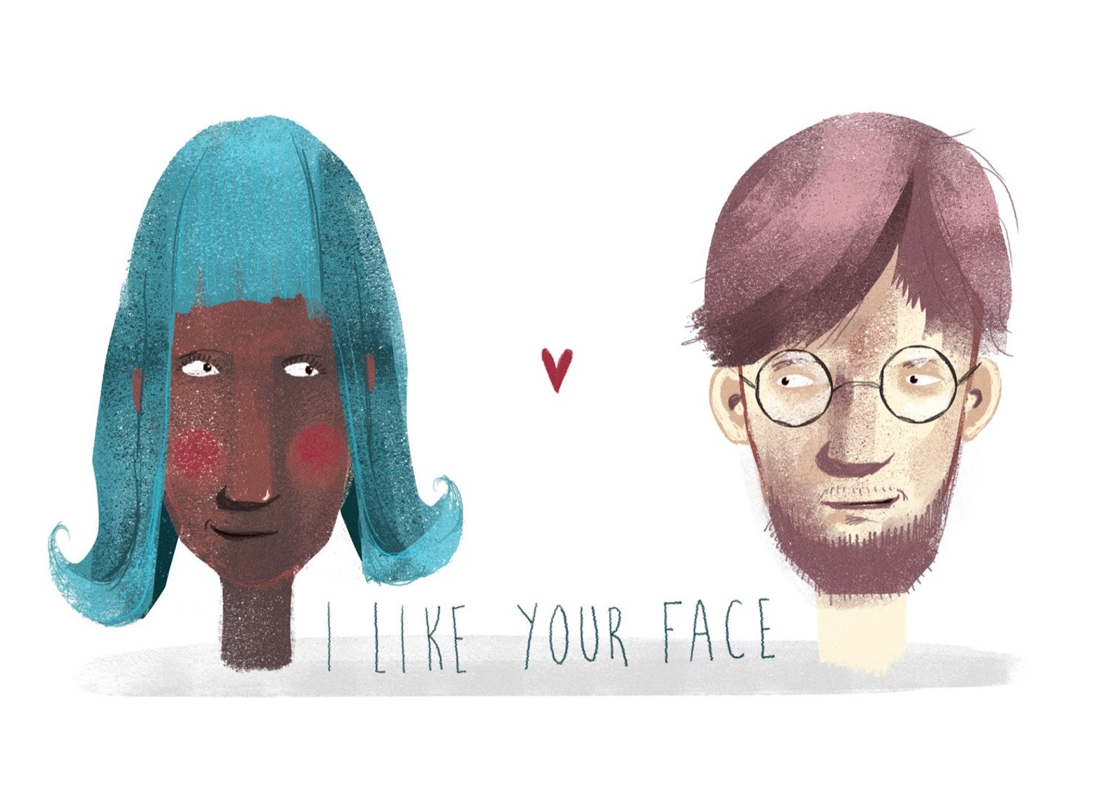 I Like Your Face Greeting Card - Valentines, Anniversary, Wedding ...