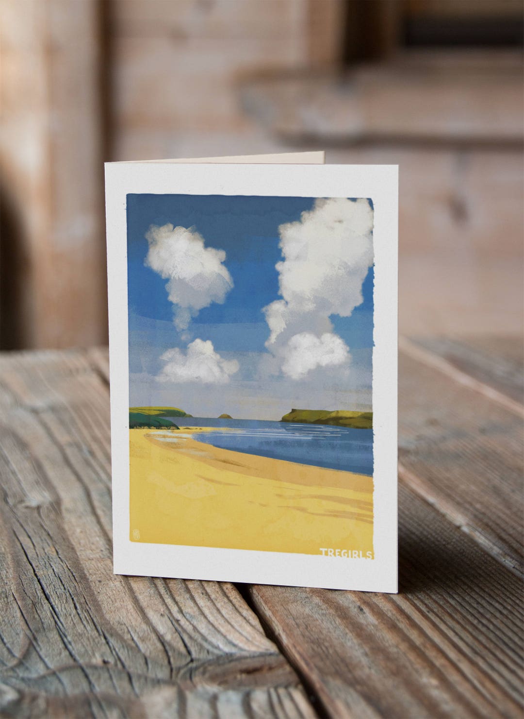 Cornish Coasts - Tregirls Greetings Card - Etsy