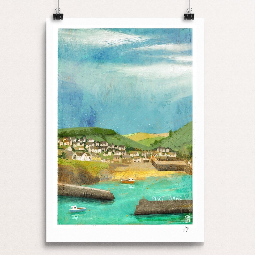 Port Isaac 2020 - Signed Cornish Coasts Giclee Print - Etsy