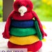 Parrot Stackable Knitted Ring Toy, Knit Toy, Stackable Toy, Toy Parrot ...