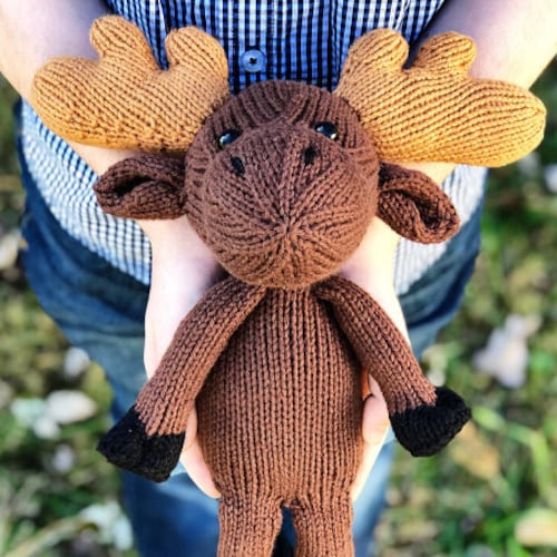 DIGITAL DOWNLOAD Knit Moose Knitting Pattern Moose Pattern | Etsy