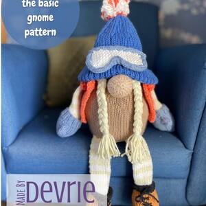 Winter Gnome, Add on to Basic Gnome Pattern, Knitted Winter Accessories ...