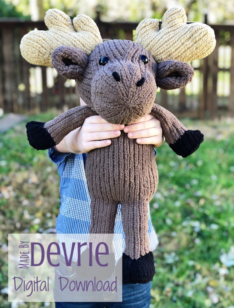 DIGITAL DOWNLOAD Knit Moose Knitting Pattern Moose Pattern | Etsy