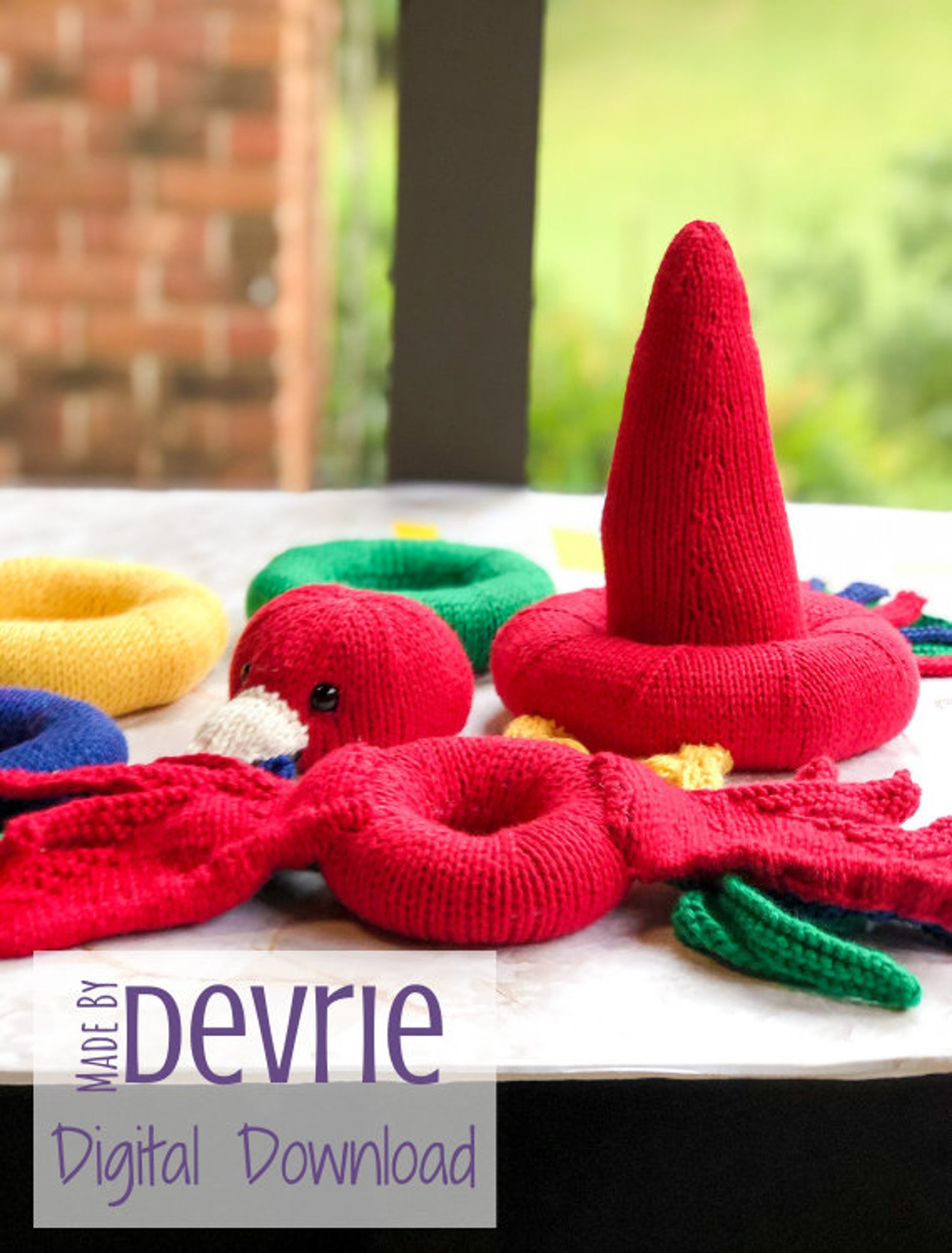 Parrot Stackable Knitted Ring Toy Knit Toy Stackable Toy - Etsy