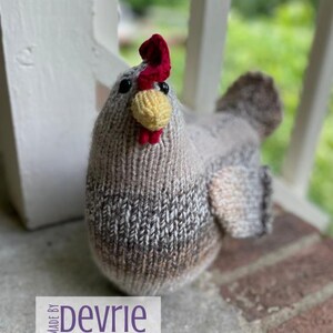Comfort Chicken Knitting Pattern, Stuffed Chicken Pattern, Knitting Toy ...