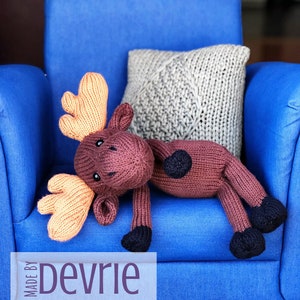 DIGITAL DOWNLOAD, Knit Moose, Knitting Pattern, Moose Pattern ...
