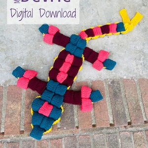 90s Bead Lizard Knitting Pattern, Lizard Pattern, Knit Toy Pattern ...