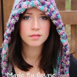 DIGITAL Download, Knit Hood, KNITTING PATTERN, Chunky Hat, Knit Hat ...