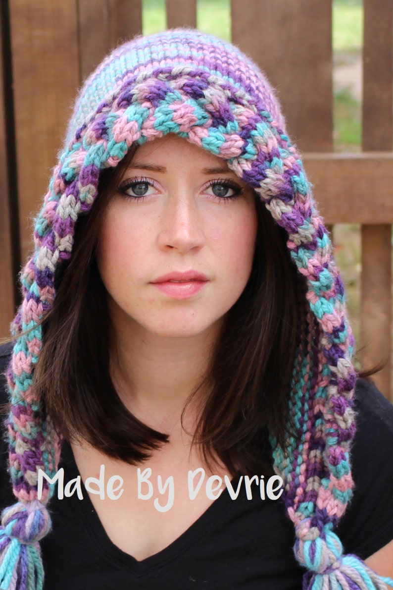 DIGITAL Download Knit Hood KNITTING PATTERN Chunky Hat | Etsy