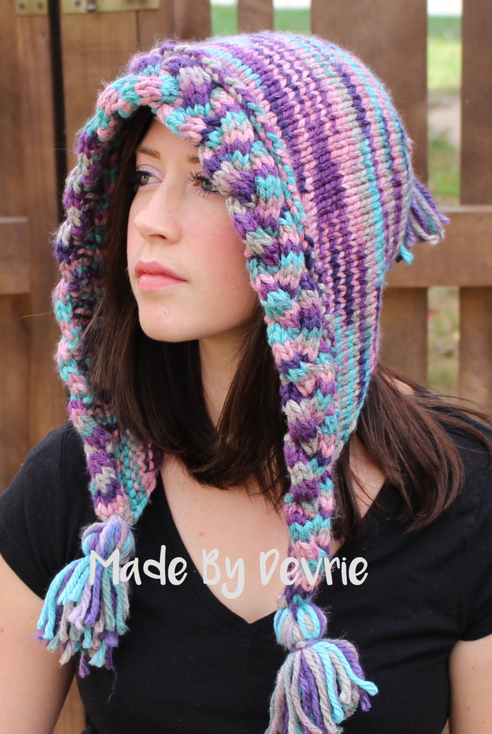 DIGITAL Download Knit Hood KNITTING PATTERN Chunky Hat - Etsy