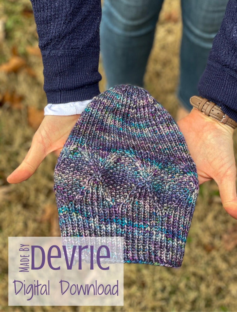 Knitting Pattern for a Easy Knit Hat With a Flower, Knit Hat, Hat With ...