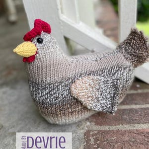 Comfort Chicken Knitting Pattern, Stuffed Chicken Pattern, Knitting Toy ...