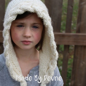 DIGITAL Download, Knit Hood, KNITTING PATTERN, Chunky Hat, Knit Hat ...