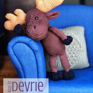 DIGITAL DOWNLOAD, Knit Moose, Knitting Pattern, Moose Pattern ...