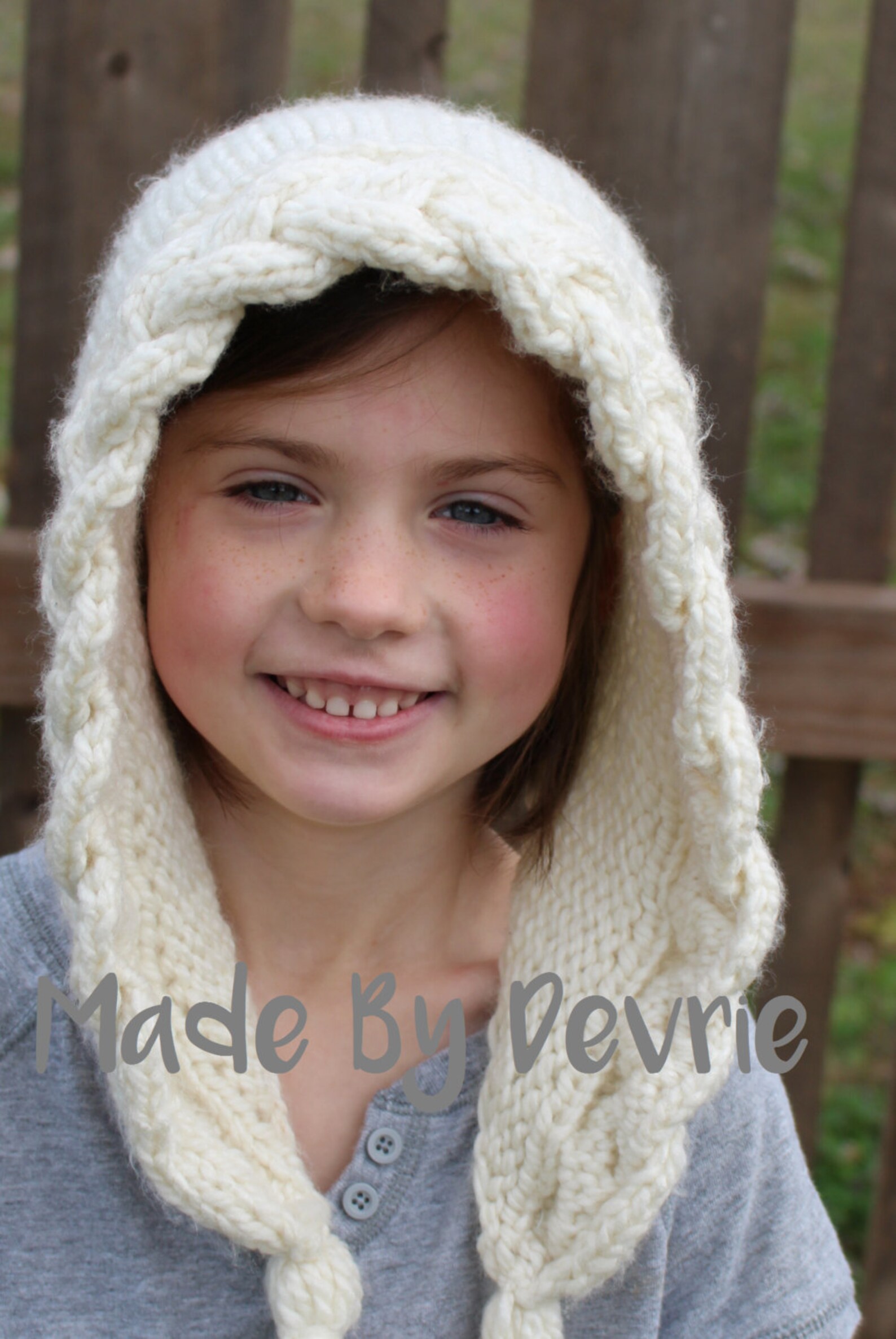 DIGITAL Download Knit Hood KNITTING PATTERN Chunky Hat | Etsy