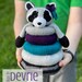Knitted Raccoon Stackable Ring Toy, DIGITAL DOWNLOAD, Knitting Pattern ...