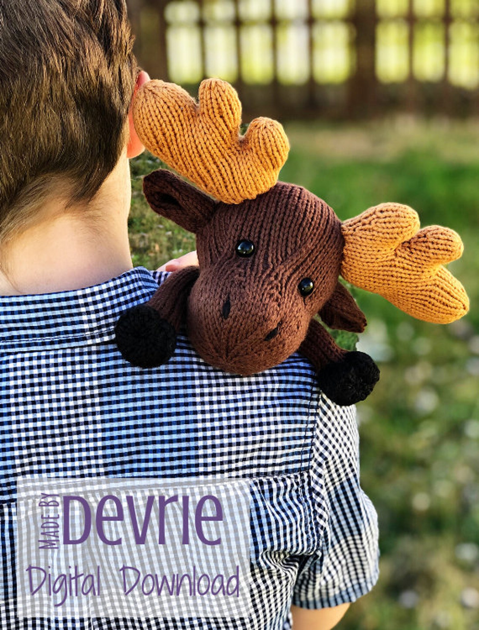 DIGITAL DOWNLOAD Knit Moose Knitting Pattern Moose Pattern | Etsy