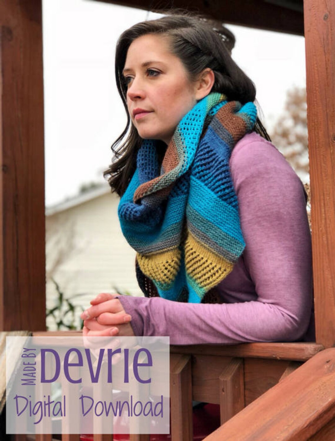 Knit Mandala Shawl Pattern, Asymmetrical Lace Shawl (digital Download ...
