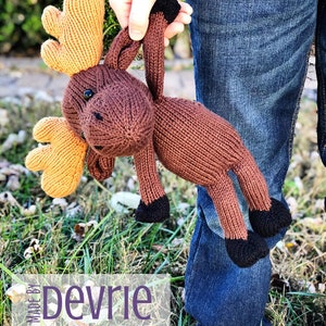 DIGITAL DOWNLOAD, Knit Moose, Knitting Pattern, Moose Pattern ...