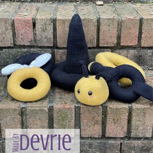 Knitted Bee Stackable Ring Toy, DIGITAL DOWNLOAD, Knitting Pattern ...