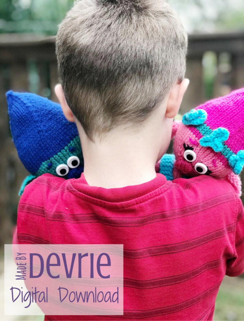 DIGITAL DOWNLOAD, Knitting Pattern, Trolls Dolls, Troll, Kids Toys ...
