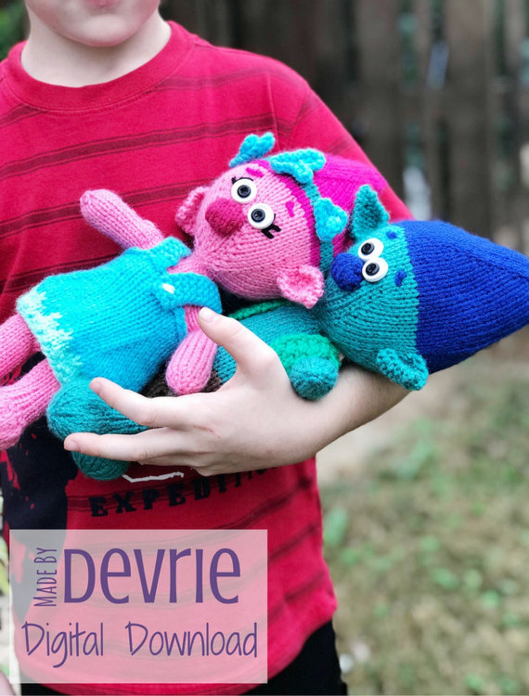 DIGITAL DOWNLOAD, Knitting Pattern, Trolls Dolls, Troll, Kids Toys ...