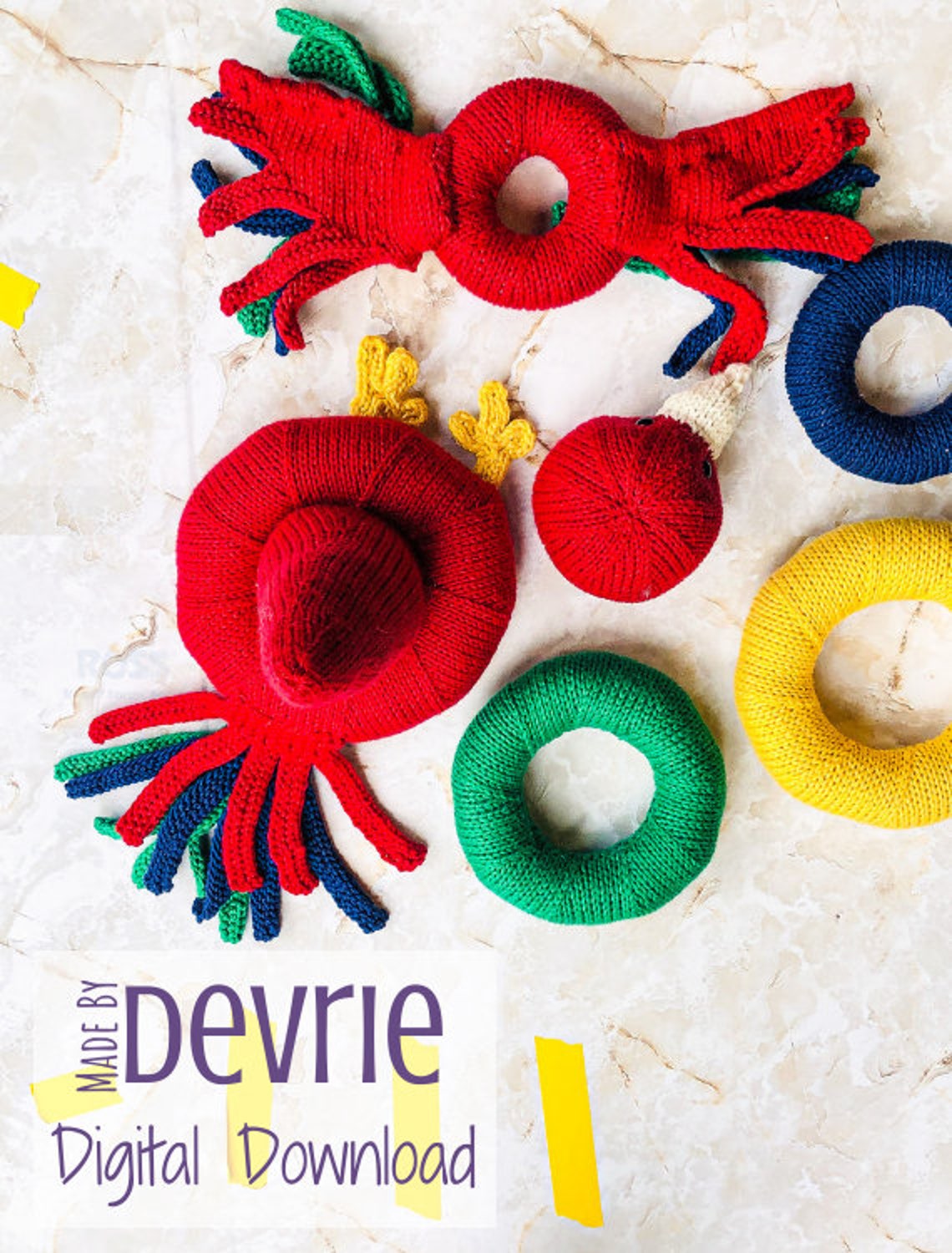 Parrot Stackable Knitted Ring Toy Knit Toy Stackable Toy - Etsy