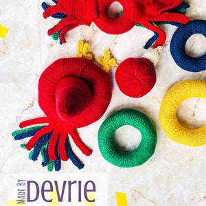 Parrot Stackable Knitted Ring Toy, Knit Toy, Stackable Toy, Toy Parrot ...