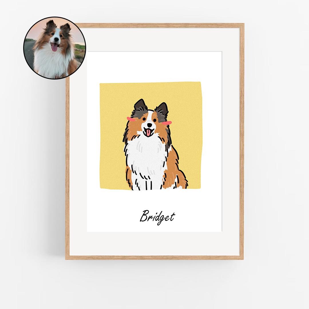 Custom Pet Draw From Photo,custom Pet Portraits,pet Badly Portrait,pet ...