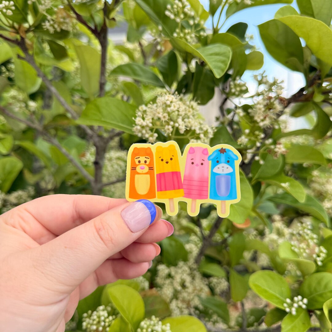 Winnie the Pooh Popsicle Dessert Vinyl Waterproof Sticker Waterbottle ...