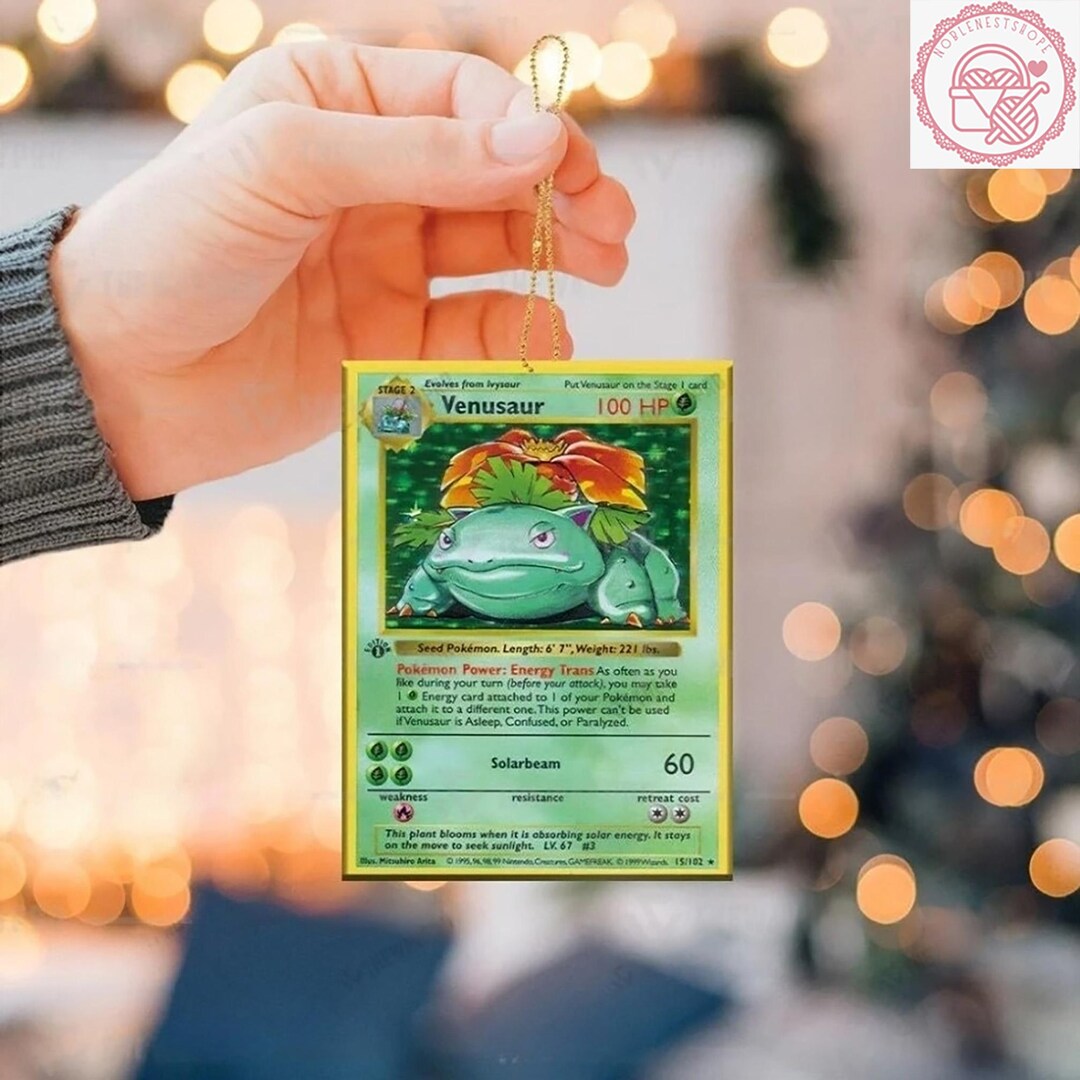 Venusaur Card Christmas Acrylic/wooden Ornament, Venusaur Lovers 2025 ...