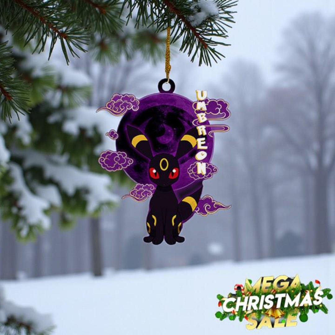 Umbreon 2025 Christmas Acrylic/wooden Ornament, Umbreon Cloud Car ...