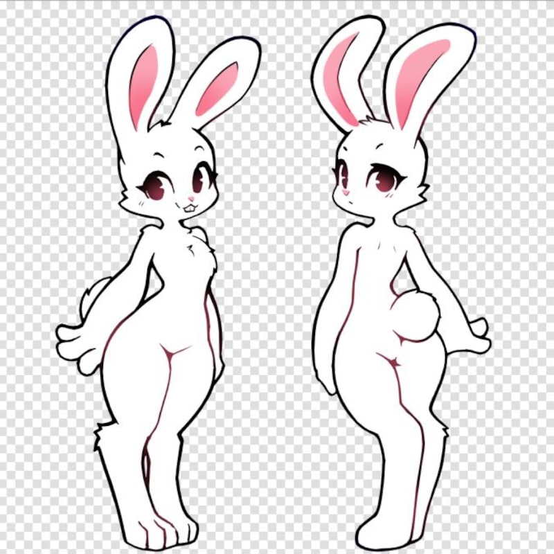 Furry Bunny Art Base - Etsy UK
