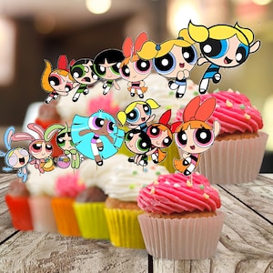Powerpuff Girls Personalized Cake Cupcake Topper Glitter Shaker LED ...