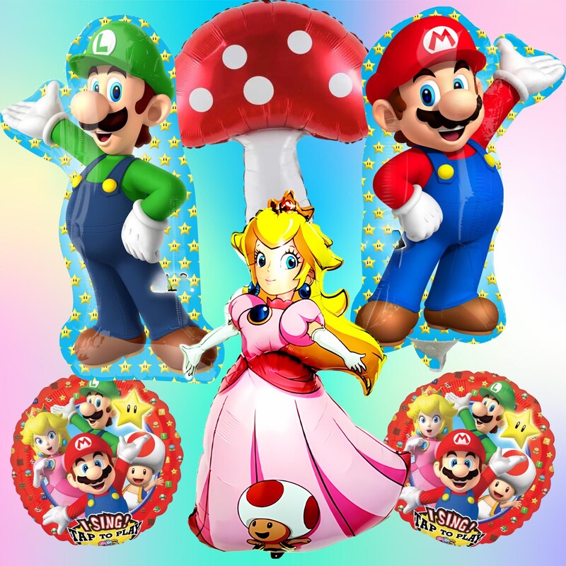 Mario Balloons - Etsy