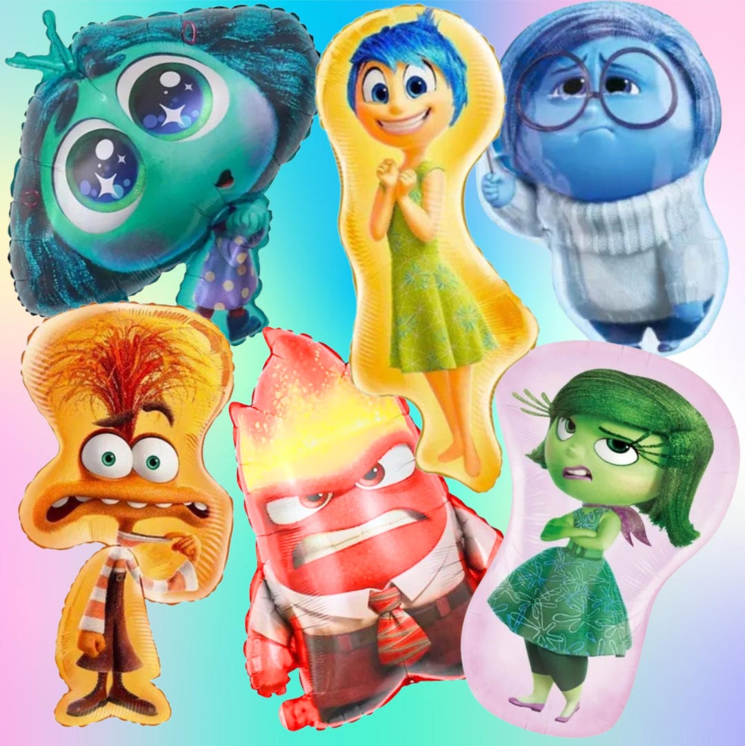 Set Inside Out 2 BALLOONS Bouquet Happy Birthday Supplies Decorations ...