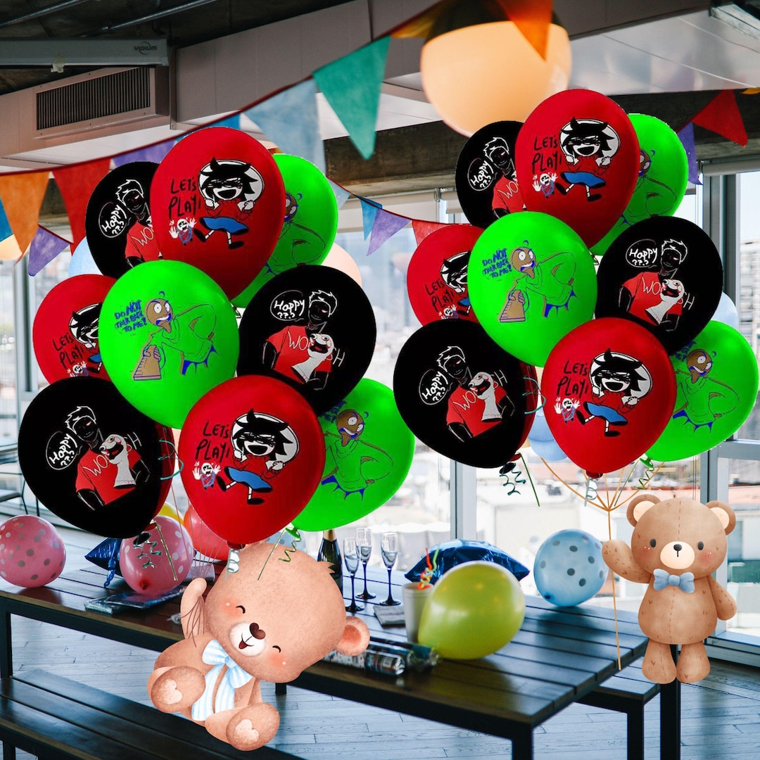 Set Baldi Basic BALLOONS Bouquet Happy Birthday Supplies Decorations ...