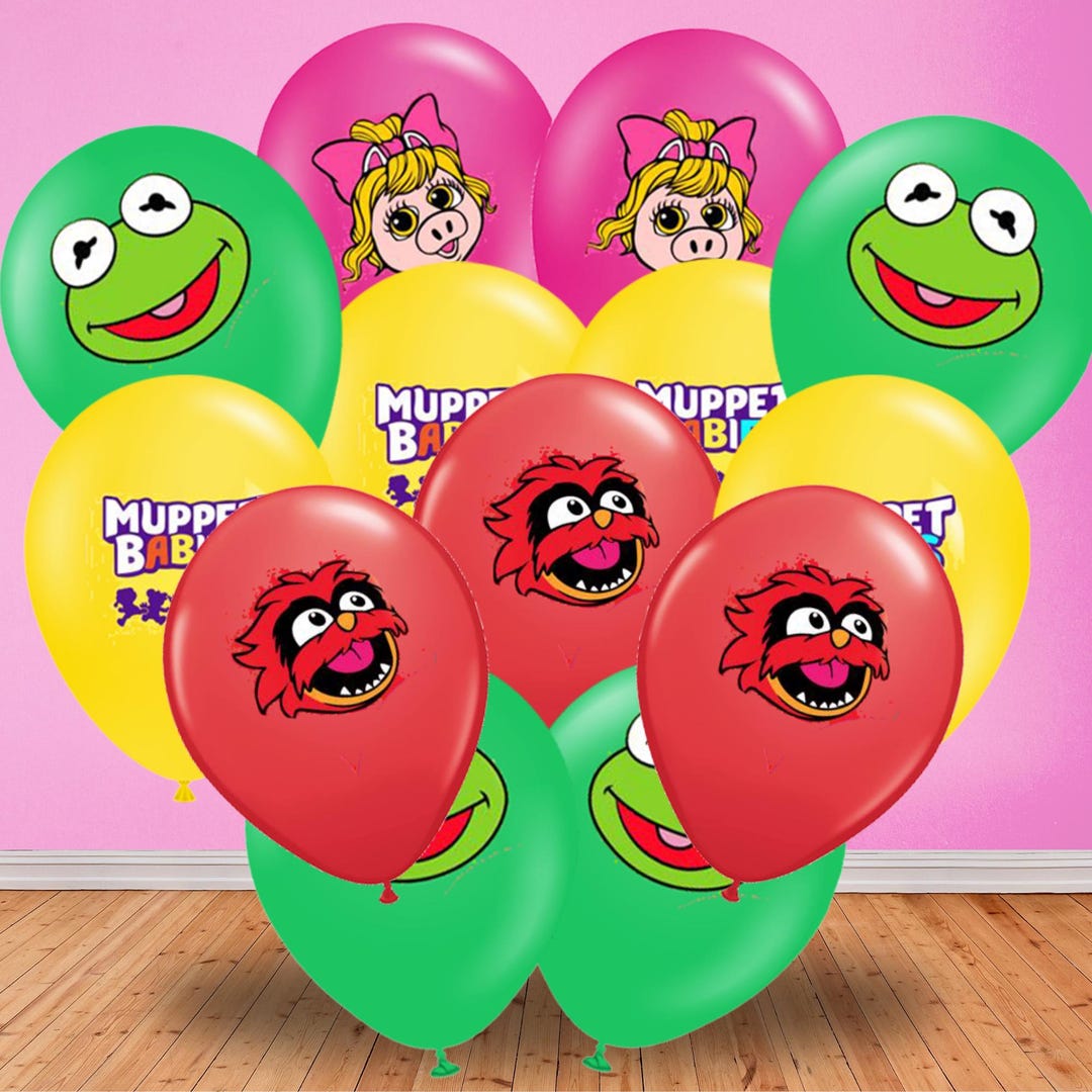 Set Muppet Babies BALLOONS Bouquet Happy Birthday Supplies Decorations ...