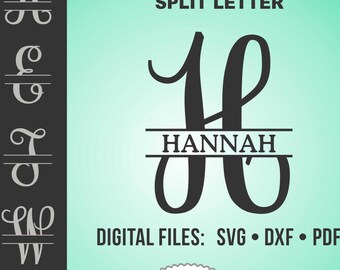 Split Alphabet Vector Laser Cut Files SVG/DXF/AI | Etsy
