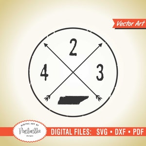 Tennessee Area Code 423 SVG Dxf PDF Cut Files Vector Art | Etsy