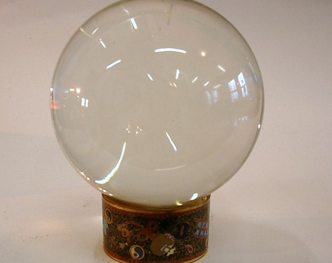 Stunning Antique Crystal Ball on Chinese Cloisonne Stand - Etsy