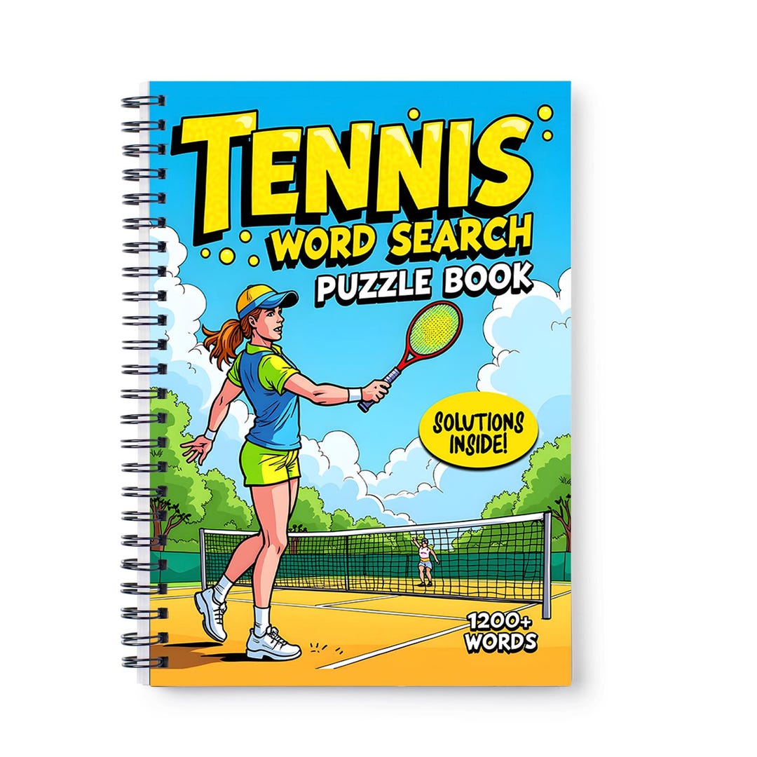 Tennis Word Search Puzzle Book | Large Print Printable Puzzles | Kids ...