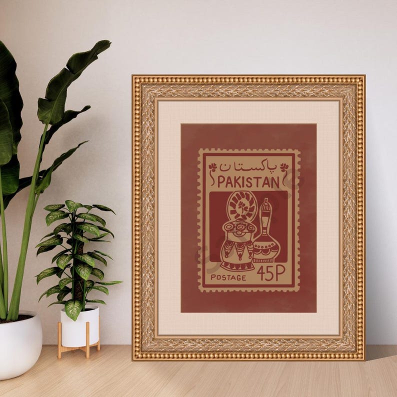 Brown Vintage Pakistan Postage Stamp - Etsy