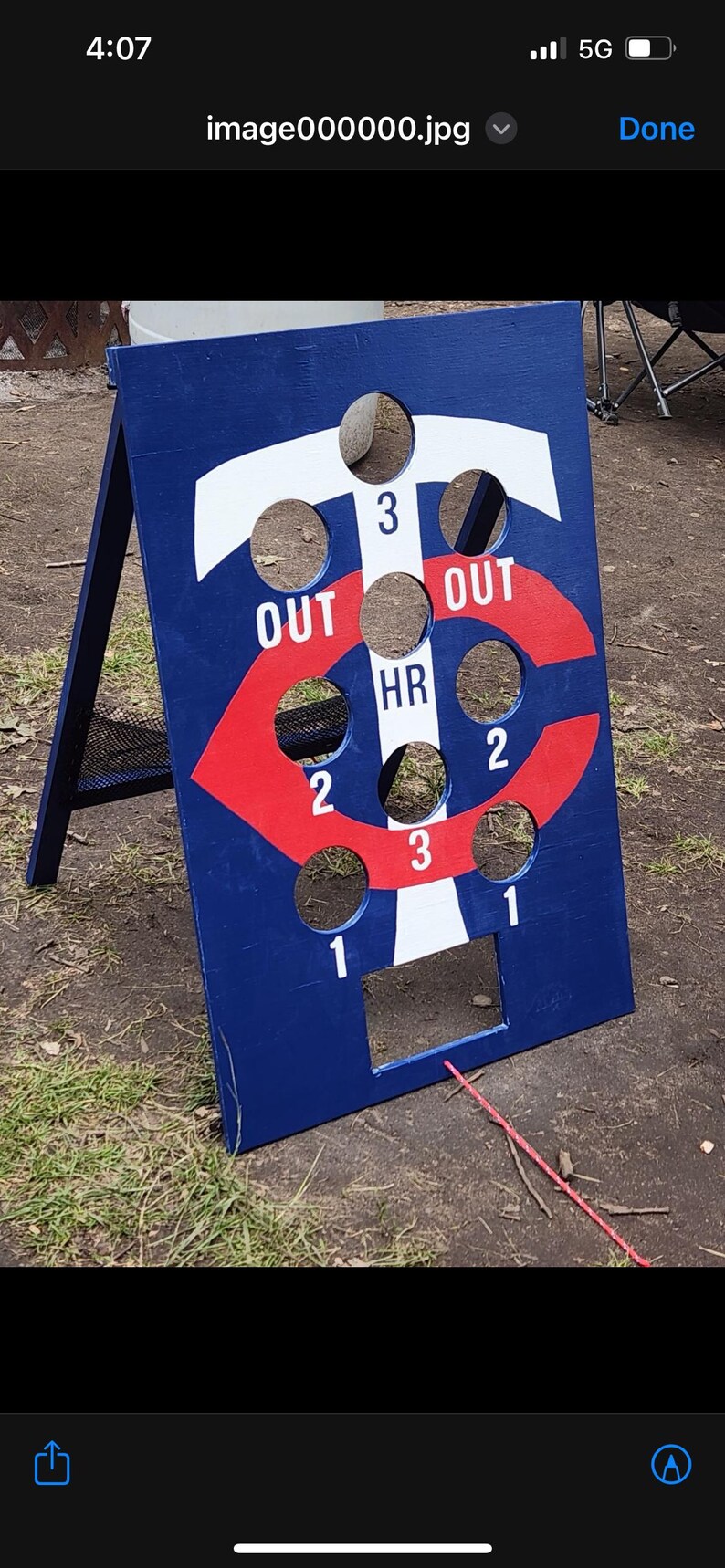 Bean Bag Baseball Game - Outdoor Lawn Game, Customizable Colors, Family ...