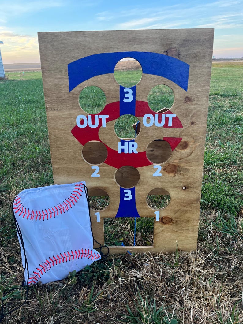 Bean Bag Baseball Game - Outdoor Lawn Game, Customizable Colors, Family ...